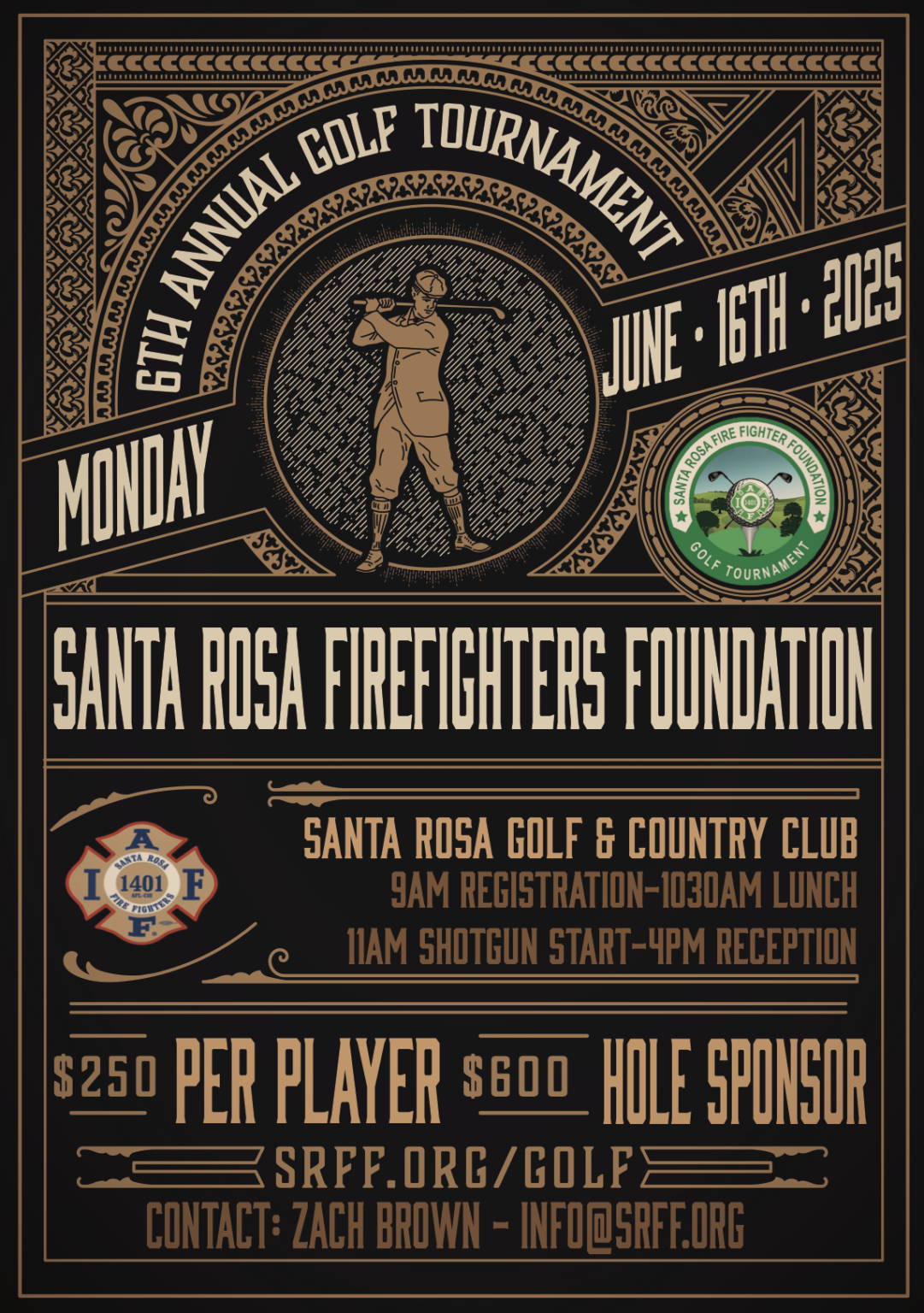 6th Annual Golf Tournament – Santa Rosa Fire Fighters